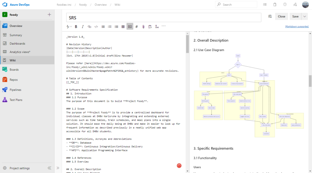 A first look into our Software Requirements Specification – Unidash